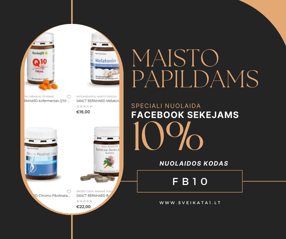 Naujausi maisto papildai - Maisto papildai internetu Sveikata1.lt